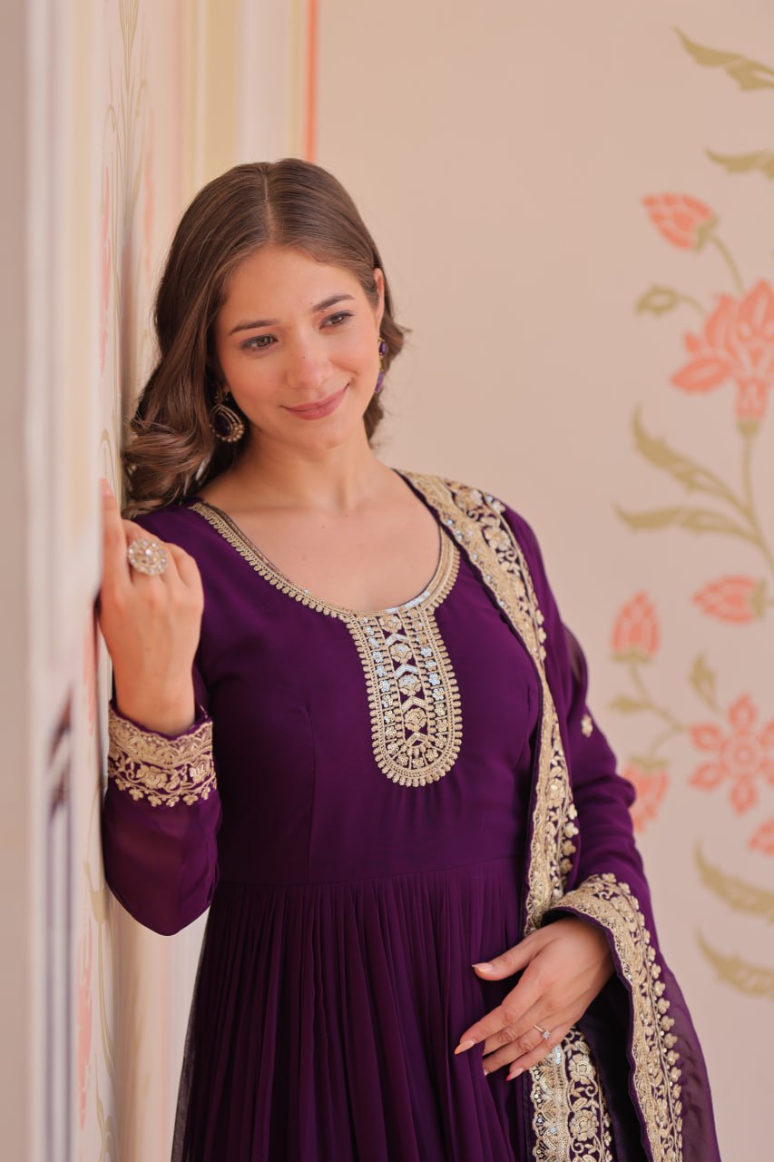 Aafreen Gown Designer Ethnic Women's Anarkali Dress – Reet Riwaz ...